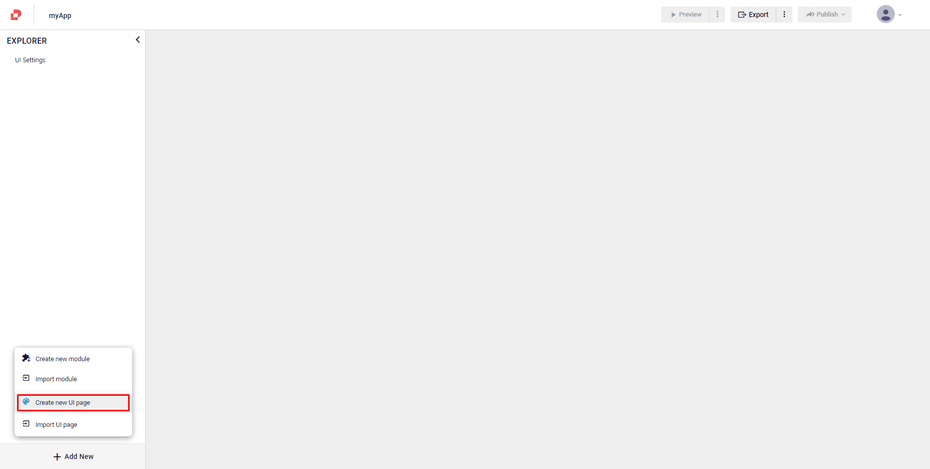 Adding UI Page | Plateau Studio